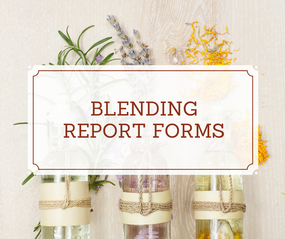 Blending Report Forms | Master Aromatherapy